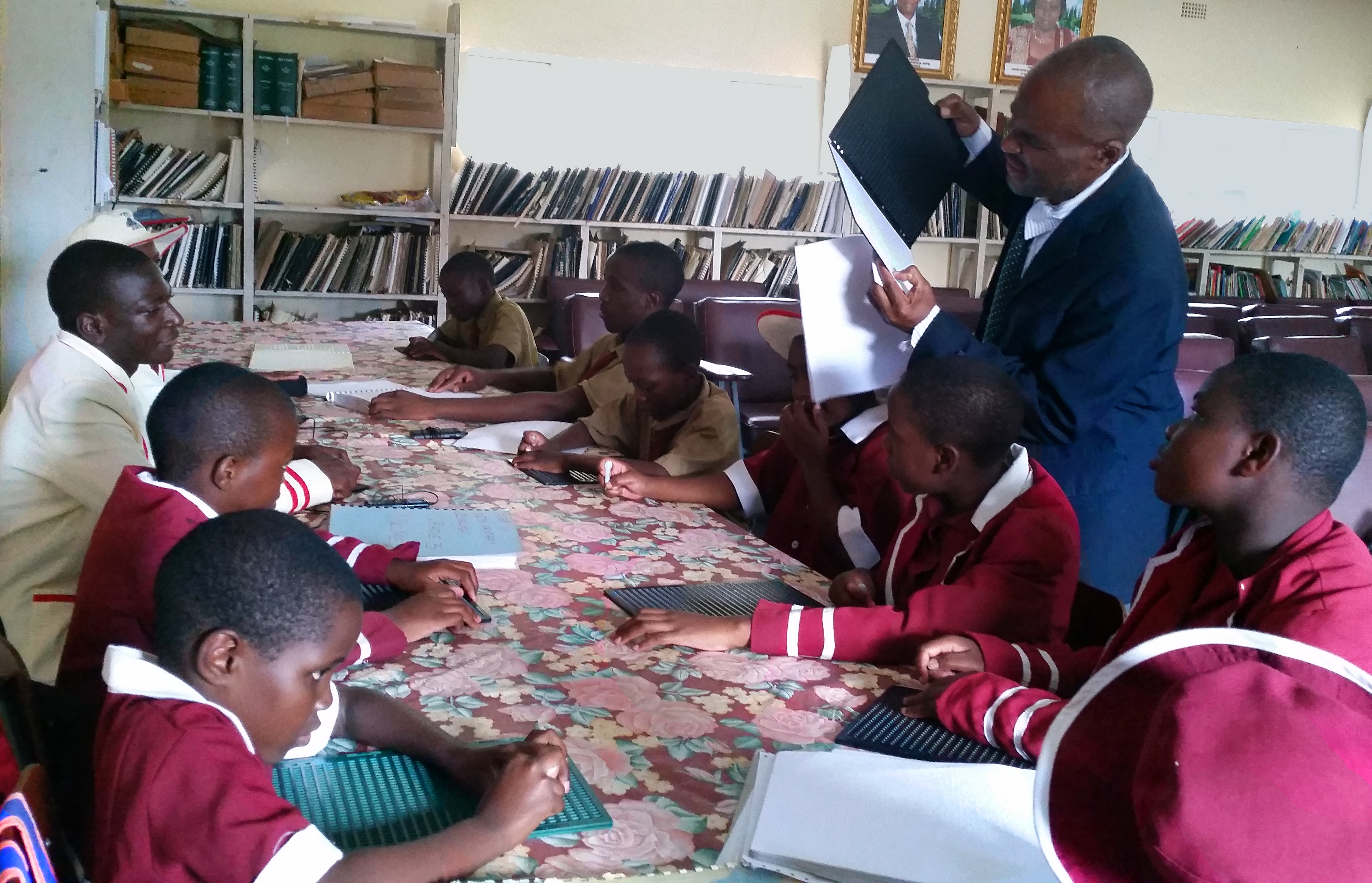 Visually impaired students thrive at African school