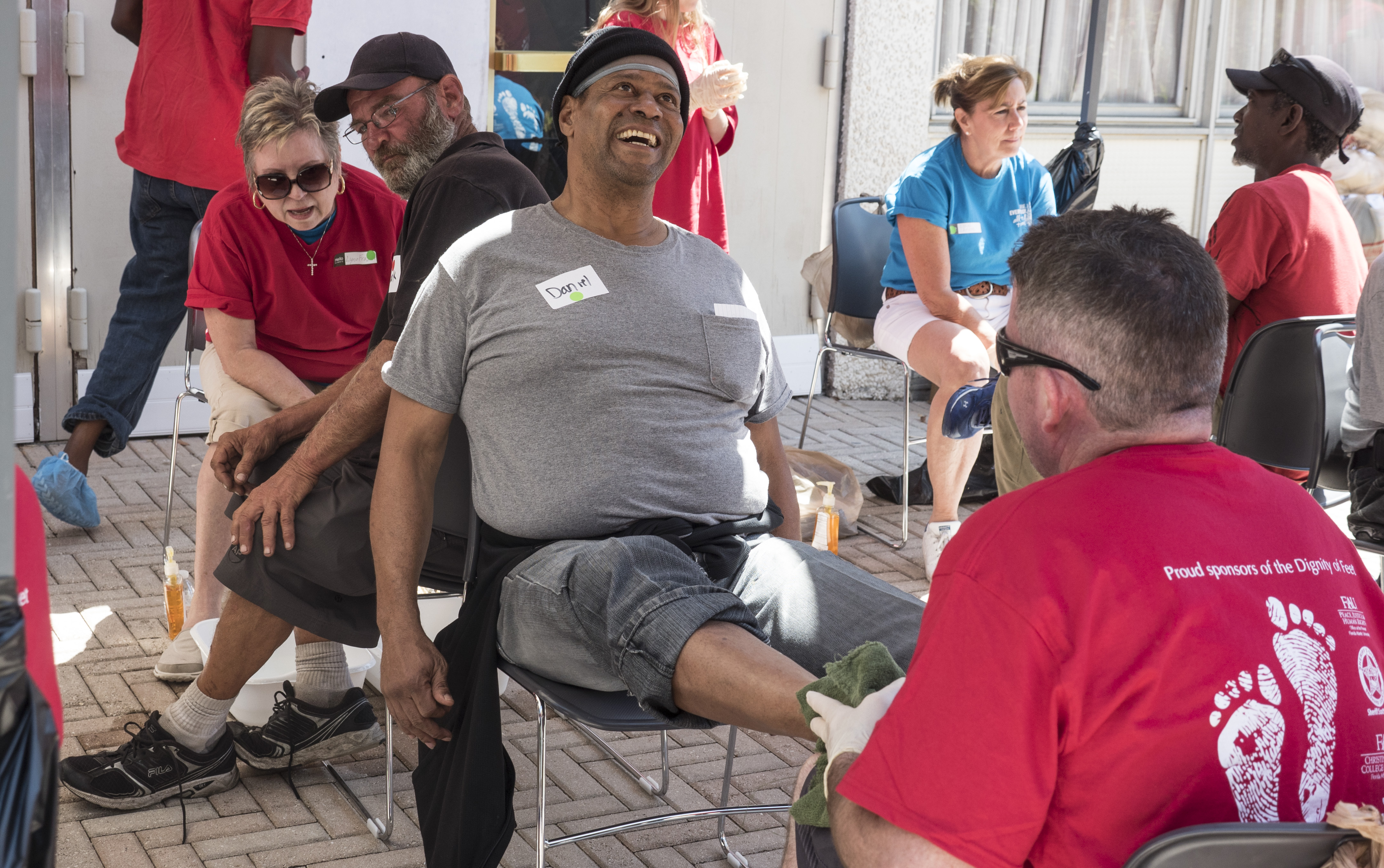 United Methodists wash feet, feed souls